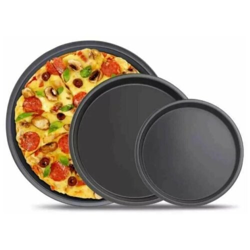Набор форм для выпечки, для пиццы, 3 шт, 26-29-32 см.