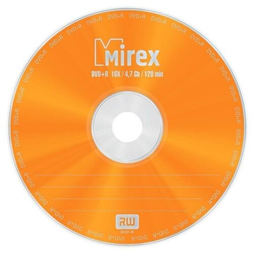 Оптический диск DVD+R Mirex 4.7Gb, 16x, cake box, 50шт. (UL130013A1B)