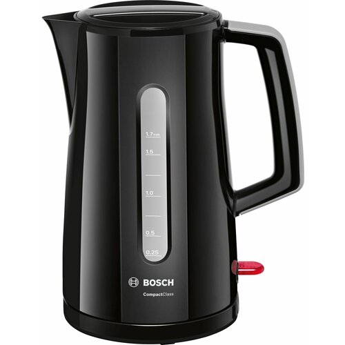 Чайник BOSCH TWK3A013 Чёрный, 2400 Вт, 1.7 л, плоский нагревательный элемент