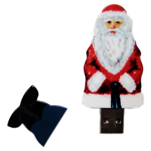 Пластиковая флешка «Дед Мороз» (32 Гб / GB USB 2.0 Белый Santa)