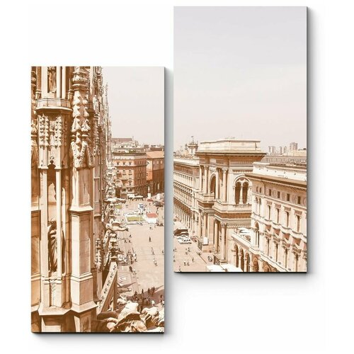 Модульная картина Винтажное фото Милана 110x138