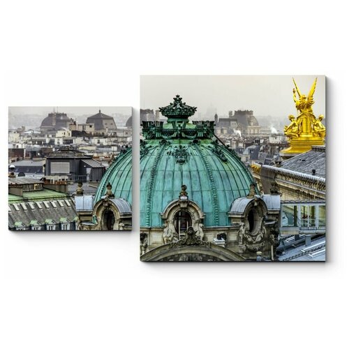 Модульная картина Вид на Париж с крыши Оперы110x66