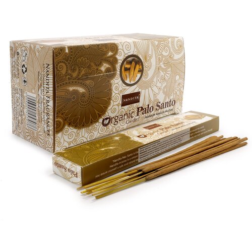 ORGANIC Garden PALO SANTO Premium Masala Incense, Nandita (органик гарден пало санто премиум благовония палочки, Нандита), 15 г.