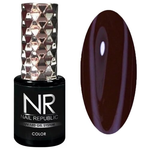 Nail Republic гель-лак для ногтей Color, 10 мл, 10 г, 199 махагон коричневый