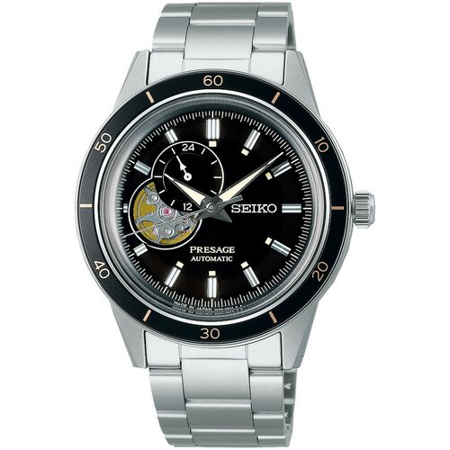 Наручные часы SEIKO Ретро SSA425J1, серебряный, черный