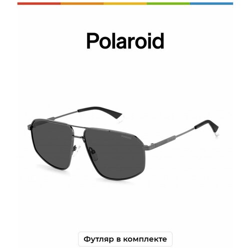 Солнцезащитные очки Polaroid Polaroid PLD 4119/S/X DTY C3 PLD 4119/S/X DTY C3, серебряный, серый