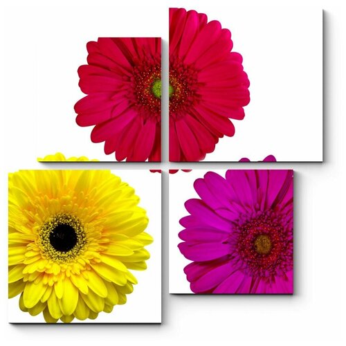 Модульная картина Насыщенность цветочных красок100x100