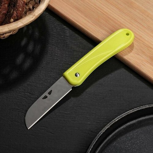 Нож для овощей кухонный складной, 7 см, цвет микс