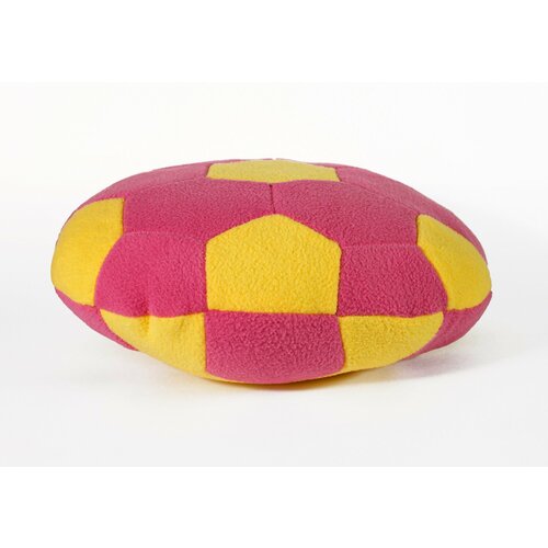 Подушка декоративная круглая цвет розовый, желтый диаметр 30 см.