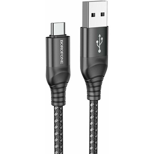 Кабель USB - Type-C, Borofone BX56 Delightful, 100 см, черный, 1 шт.