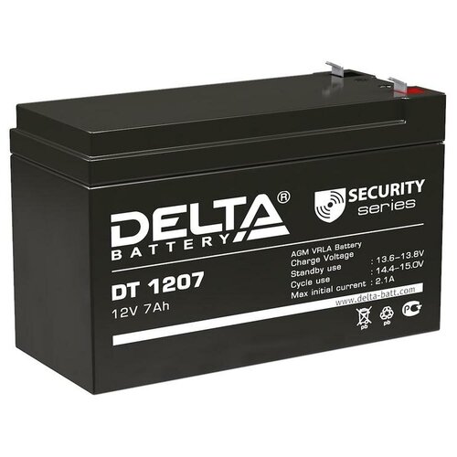 Аккумулятор 12В 7А. ч Delta DT 1207 (8шт.)