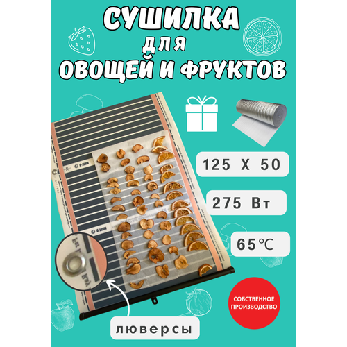 Сушилка для овощей и фруктов инфракрасная 125х50