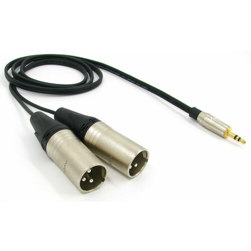 Y - Кабель 2 x XLR папа - mini JACK 3,5 стерео (C124) netaudio, длина 3 метра