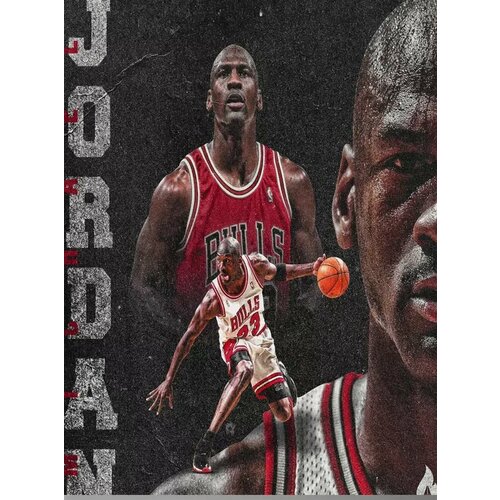 Плакат, постер Майкл Джордан, баскетболист. Michael Jordan на бумаге, размер 60х84см