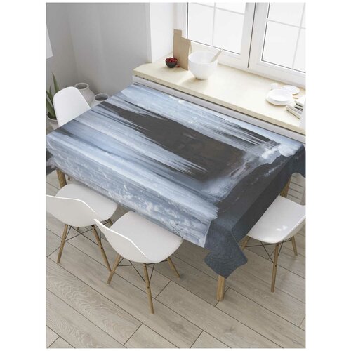 Скатерть прямоугольная JoyArty на кухонный стол "Ледяная пещера" из оксфорда, 120x145 см