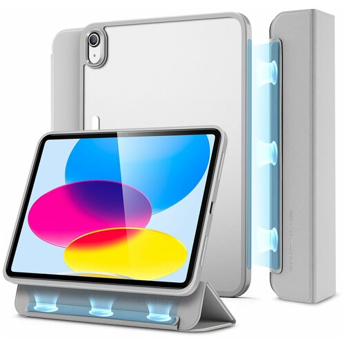 Чехол книжка ESR Ascend Hybrid Case для iPad 10th Generation - Grey, серый