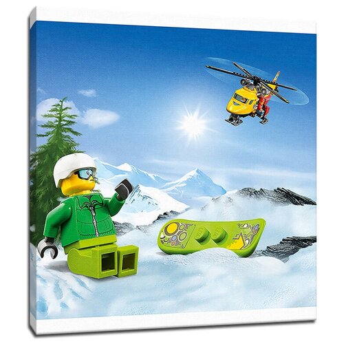 Картина Уютная стена "Лего сноубординг" 60х60 см