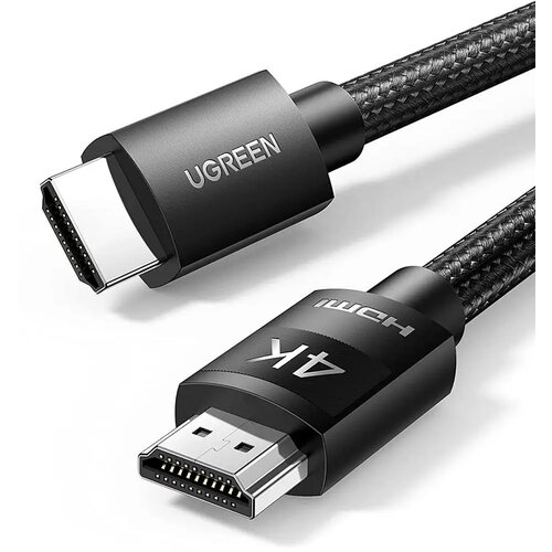 Кабель UGreen 30999 HD119 4K HDMI Cable Male to Male Braided, 1 м, 1 шт., черный