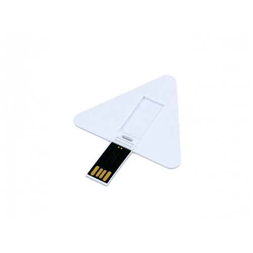 Треугольная флешка пластиковая карта для нанесения логотипа (4 Гб / GB USB 2.0 Белый MINI_CARD3 Flash drive недорого)