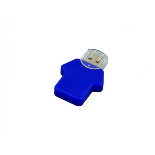 Пластиковая флешка для нанесения логотипа в виде футболки (4 Гб / GB USB 2.0 Синий/Blue Football_man Flash drive)