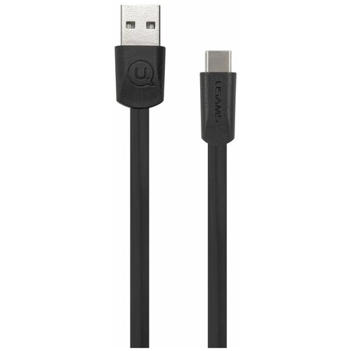 USB кабель Usams US-SJ200 U2 USB - Type-C плоский черный (SJ200TC01)
