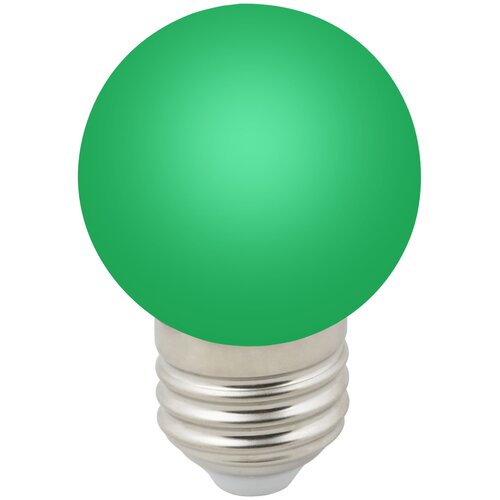 Лампа светодиодная Volpe E27 1W зеленая LED-G45-1W/GREEN/E27/FR/С UL-00005648