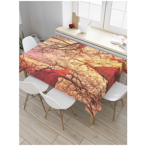 Скатерть прямоугольная JoyArty на кухонный стол "Величие леса" из оксфорда, 120x145 см