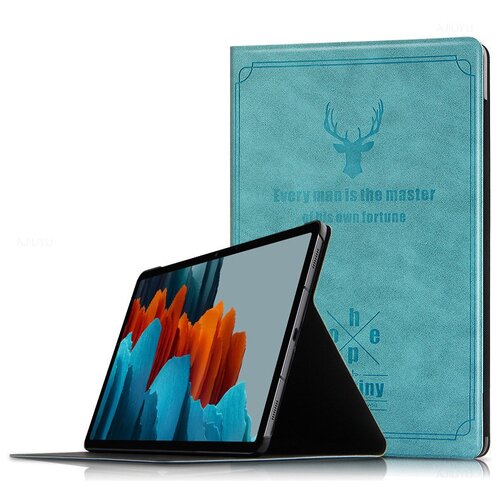 Чехол MyPads для Samsung Galaxy Tab S7 11 SM-T870 / T875 (2020) тематика книга в Винтажном стиле в голубом цвете
