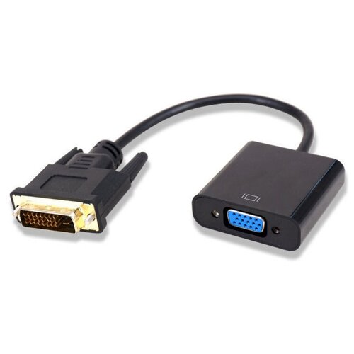 Адаптер-переходник MyPads DVI-D 24+1 (m) - VGA D-Sub (f) для передачи аудио-видео сигнала черный