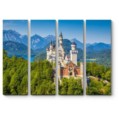 Модульная картина Сказочный замок Нойшванштайн, Германия 90x68