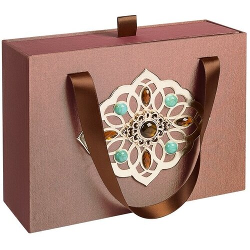 Декоративная подарочная коробка коричневая