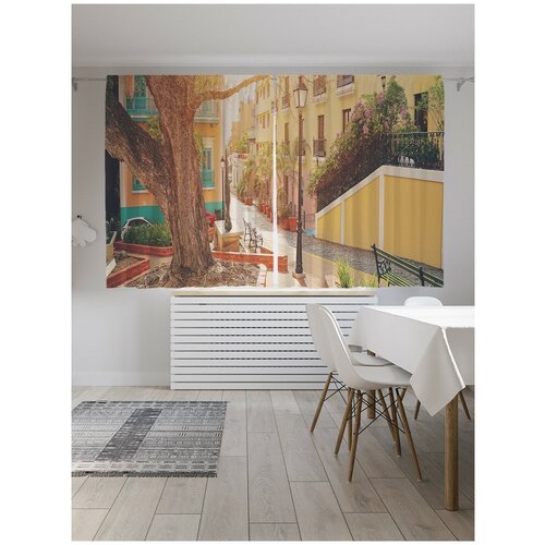Классические шторы JoyArty "Пуэрториканские улицы", серия Oxford DeLux, 2 полотна 145x180 см