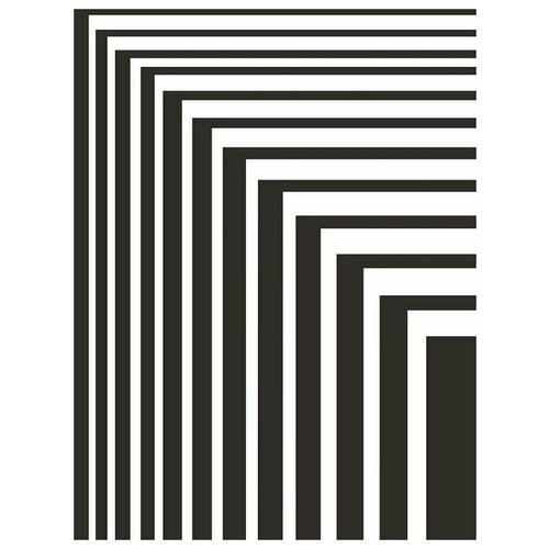 Плакат, постер на холсте геометрические иллюзии параллельности. Размер 42 х 60 см