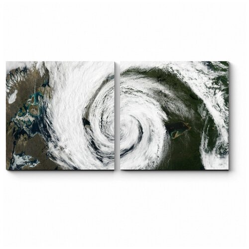 Модульная картина Космический циклон 120x60