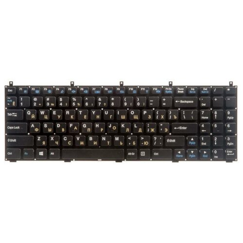 Клавиатура для ноутбука DNS W765S, 0123975, Casper W76, W760, W762 черная без рамки плоский Enter