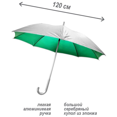 Зонт-трость ФАБРИКА ЗОНТ 1953, зеленый