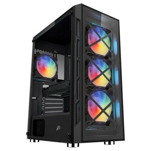 1STPLAYER Корпус FIREBASE XP-G ATX, TG 4x120mm LED fans inc. XP-G-BK-4F1