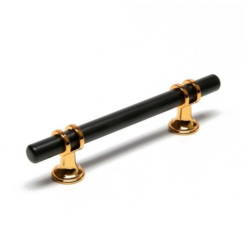 Ручка скоба CAPPIO, м/о 96 мм, d=12, цвет черный с золотом