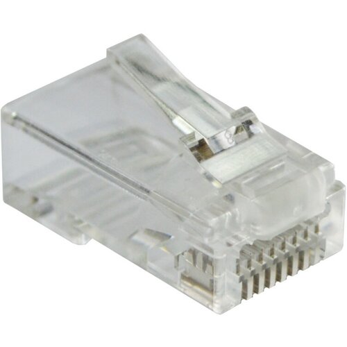 Коннектор LANMASTER RJ45 тип EZ, 8P8C, UTP, Cat.6, универсальный, со вставкой, покрытие 50 микрон,100 шт.