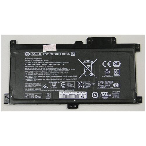 Аккумулятор для ноутбука HP Pavilion X360 15-br (WA03XL), 4000mAh, 11.4V, ORG