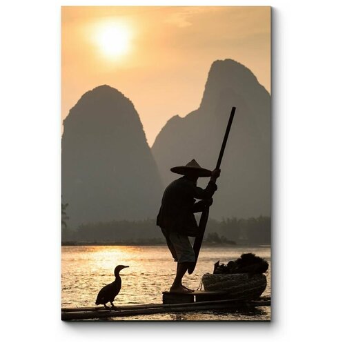 Модульная картина Традиционная рыбалка в Китае100x150