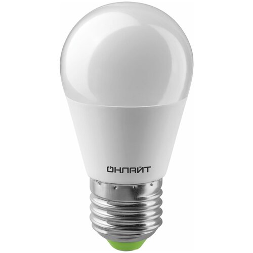 Лампа светодиодная LED 10вт Е27 теплый матовый шар (61968 OLL-G45) 21220 онлайт