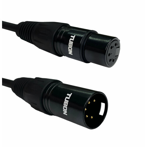 Кабель TUBON Микрофонный межблочный 5PIN XLR (M) Male - XLR (F) Female 5 PIN 5м