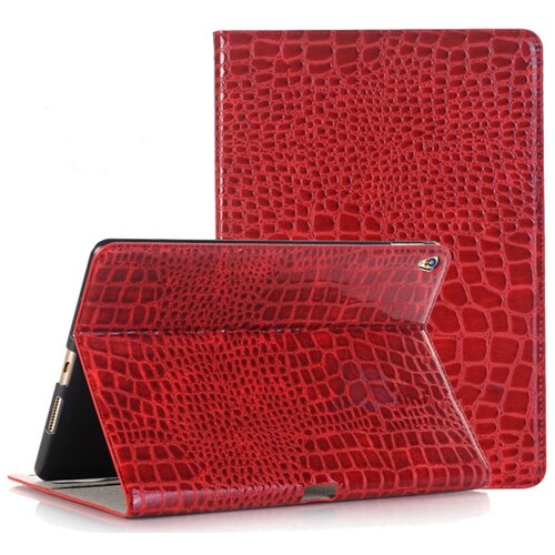 Чехол-футляр MyPads для планшета Samsung Galaxy Tab S2 9.7 SM-T810/T815 из лаковой рельефной кожи под крокодила алый огненный красный