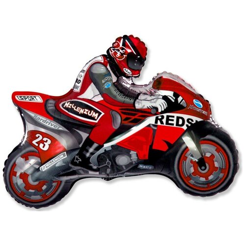 Шар (31'/79 см) Фигура, Мотоцикл, Красный, 1 шт.