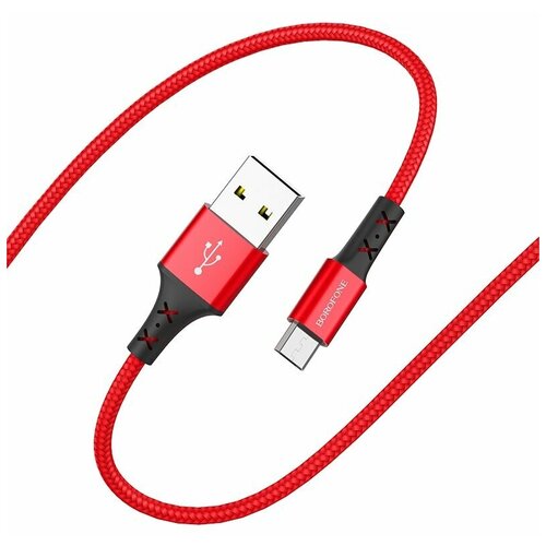 Кабель USB - микро USB Borofone BX20 Enjoy, 1.0м, цвет красный
