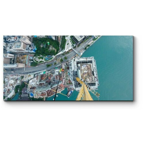 Модульная картина Гонконг с головокружительной высоты90x45