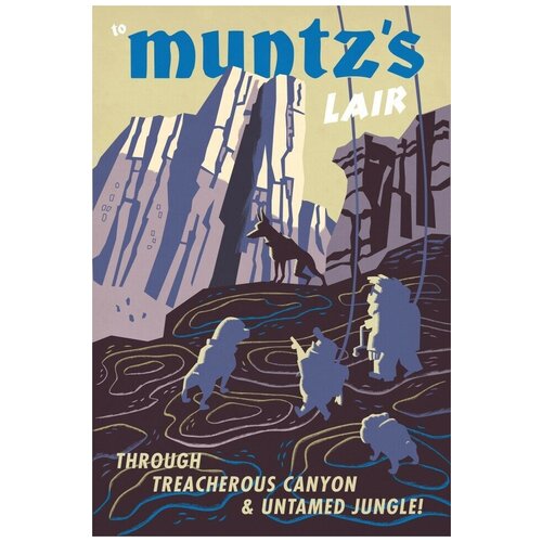 Плакат, постер на холсте Muntzs lair/Логово Мунтз. Размер 30 на 42 см