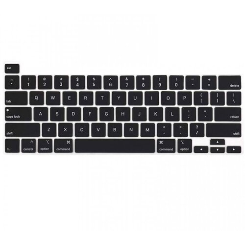 Накладка на клавиатуру для Macbook Pro 16 2019/Pro 13 2020-2022 черная, анг. раскладка (US)