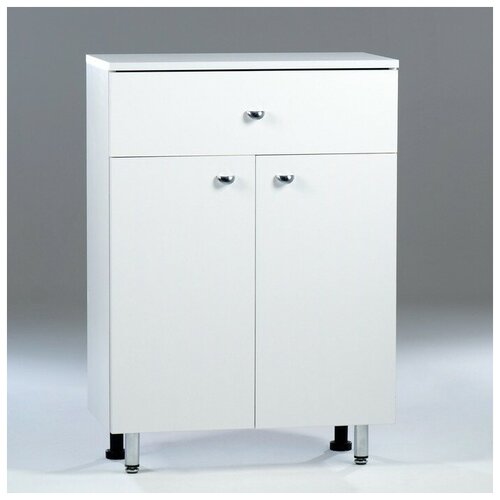 Клик Мебель Комод для ванной комнаты "Вега 5001" белый, 50 х 30,3 х 85,4 см